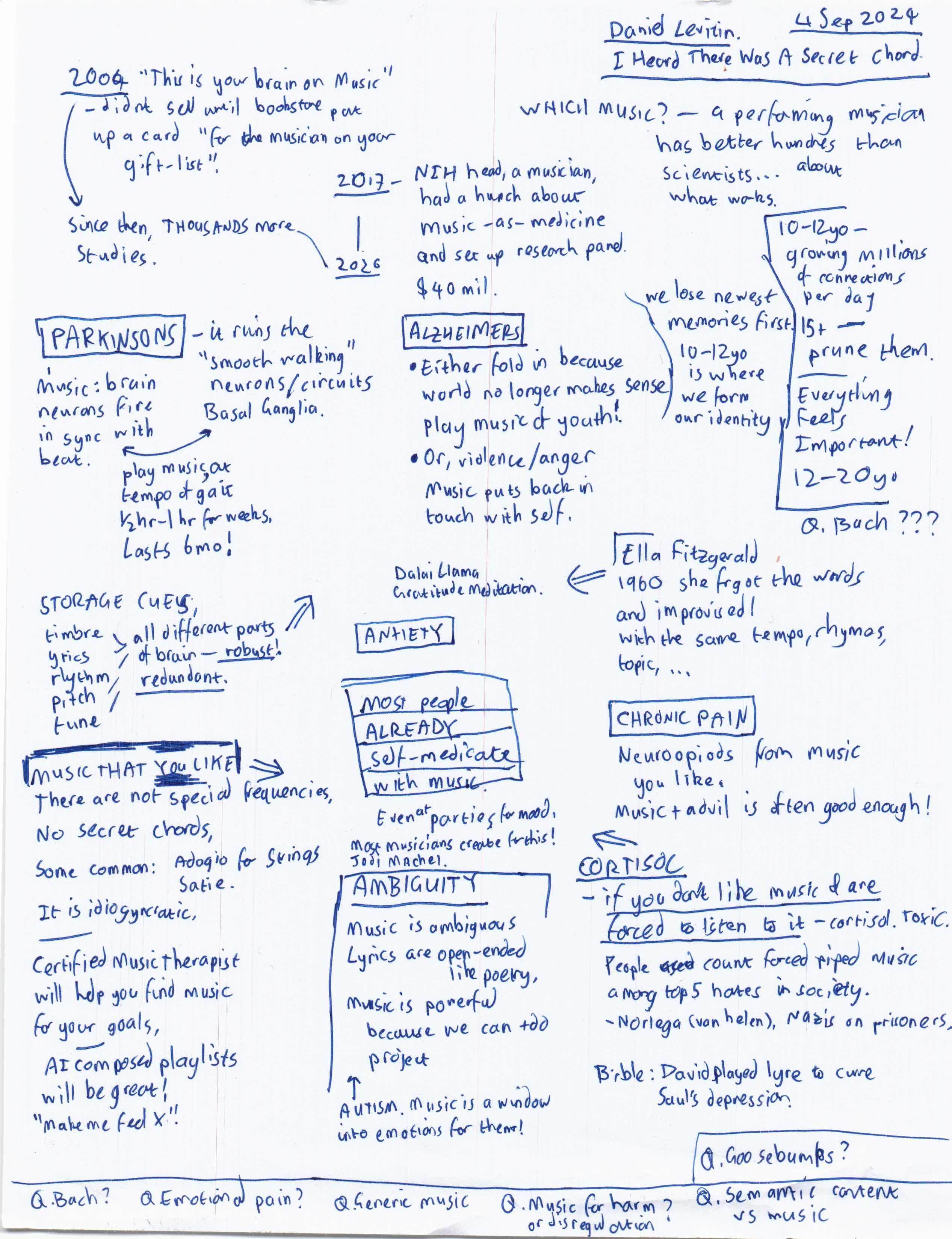 Notes on various public lectures, taken by Lucian Wischik
